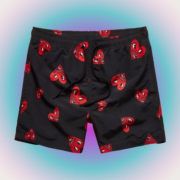 Men's Swim Trunks PacSun Men's Pink Collegiate 6.5 Inch Swim Trunks ...